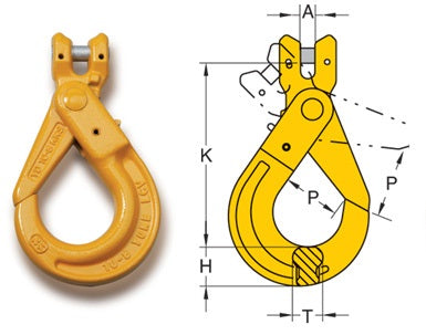 Yoke Grade 8 Clevis Self Locking Hook BS EN 1677-1+2 - B & W Lifting