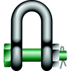 Green Pin Standard Dee Shackles with Safety Nut and Bolt Pin - G-4153 ...
