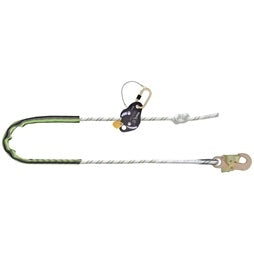 Work Positioning Kernmantle Rope Lanyard with Rope Grab Adjuster - B ...